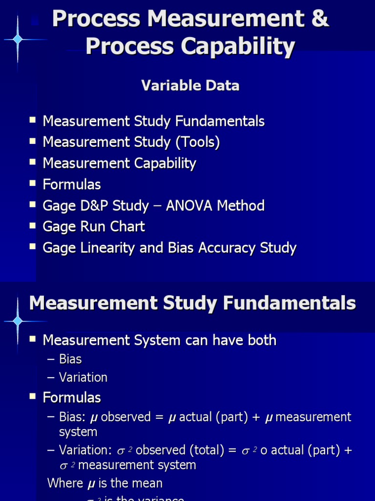 ProcessMeasure Capability | PDF | Accuracy And Precision | Measurement
