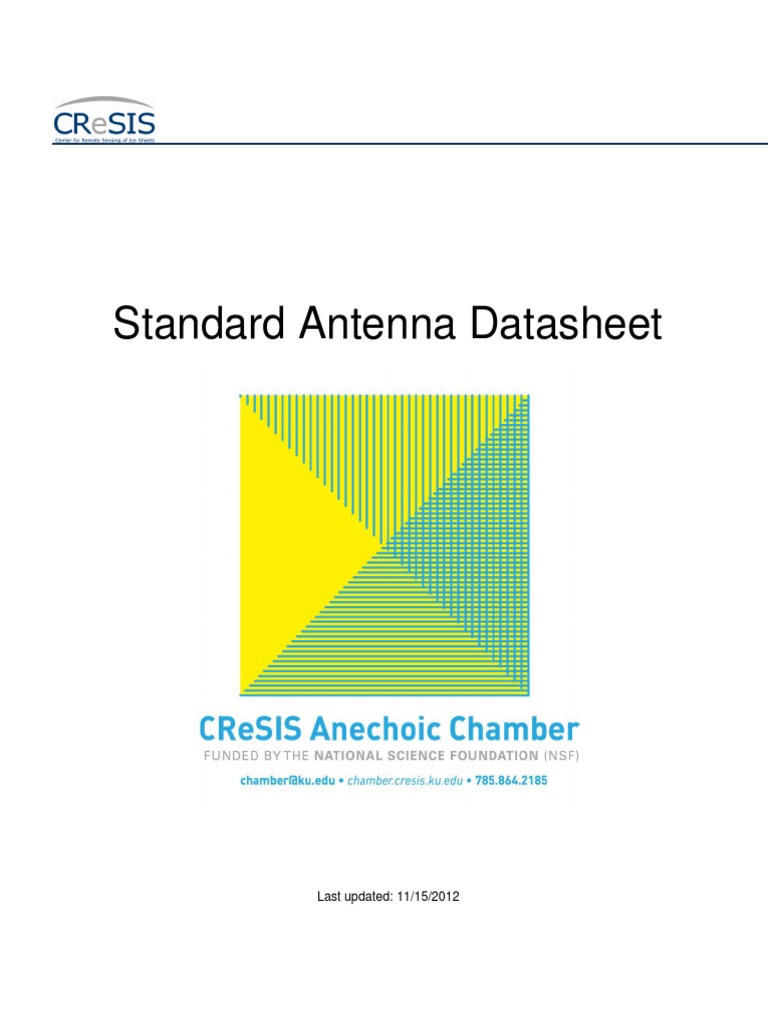 Standard Antenna Datasheet - Cresis | PDF | Antenna (Radio ...