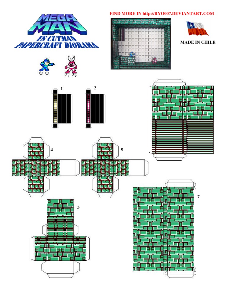 Megaman Vs Cutman Papercraft by Ryo007 d1g30sc | PDF