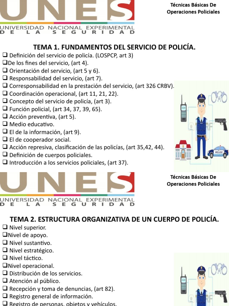 Técnicas Básicas de Operaciones Policiales | PDF | Policía | Planificación