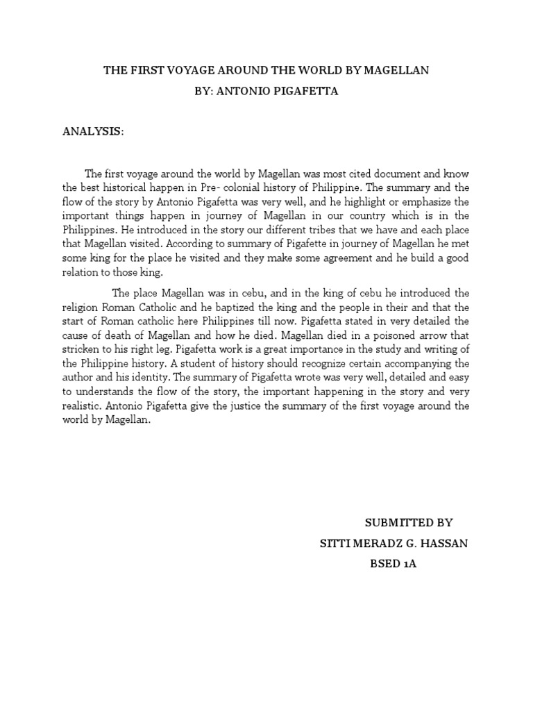 Magellan's Historic Voyage Summary | PDF