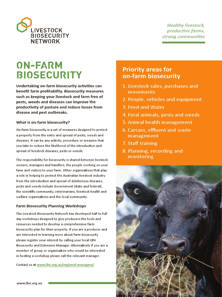 Priority Areas For On-Farm Biosecurity | PDF | Livestock | Pest (Organism)