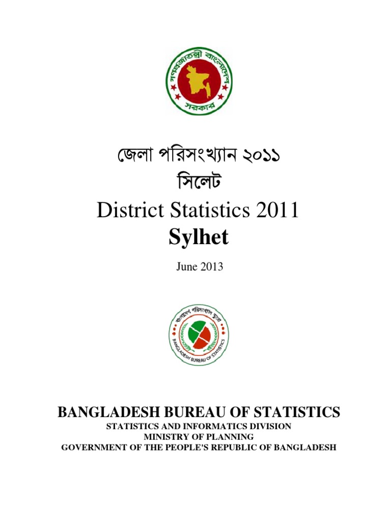 3122 District Statistics 2011: Sylhet | PDF | Agriculture | Hospital