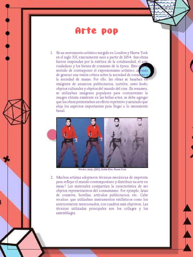 Investigación Arte Pop | PDF | Las artes | Estética