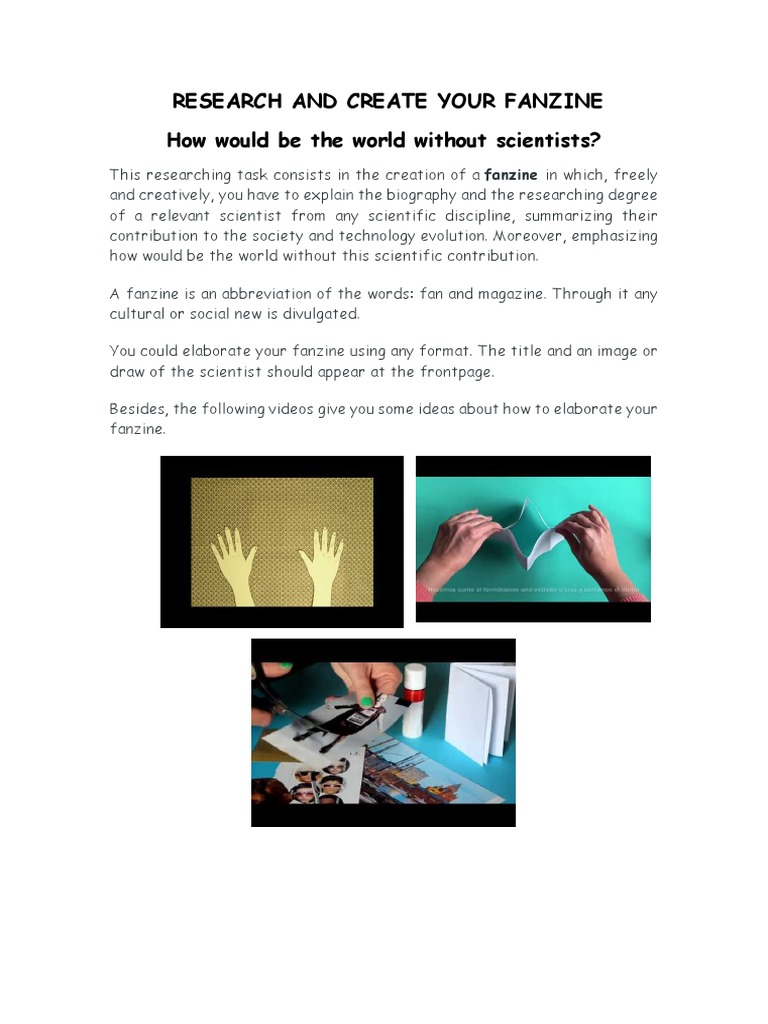 Research and Create A Fanzine. | PDF