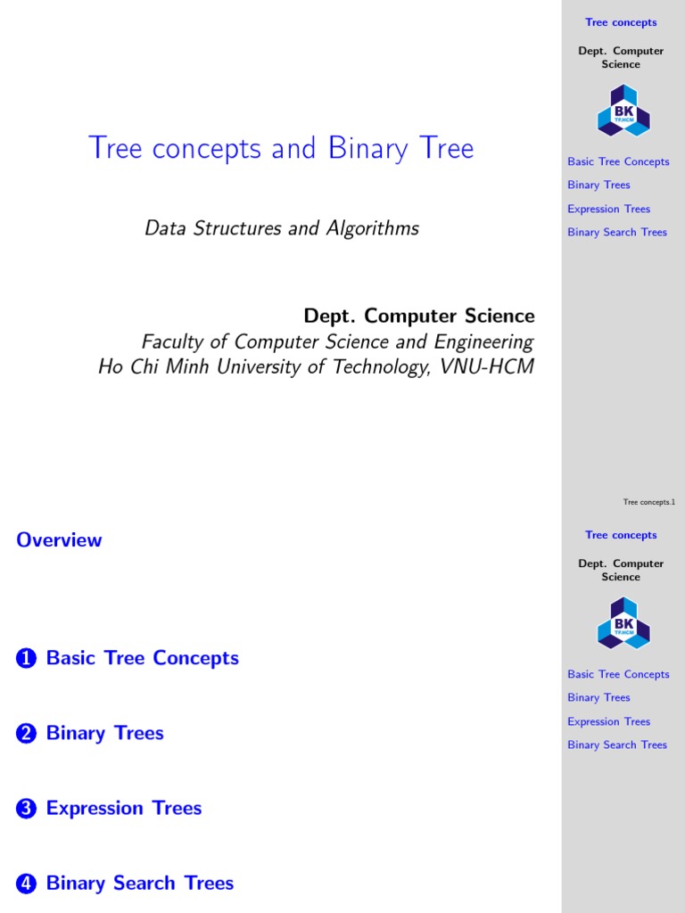 Tree Concepts And Binary Tree Data Structures And Algorithms Pdf Data Management 3667