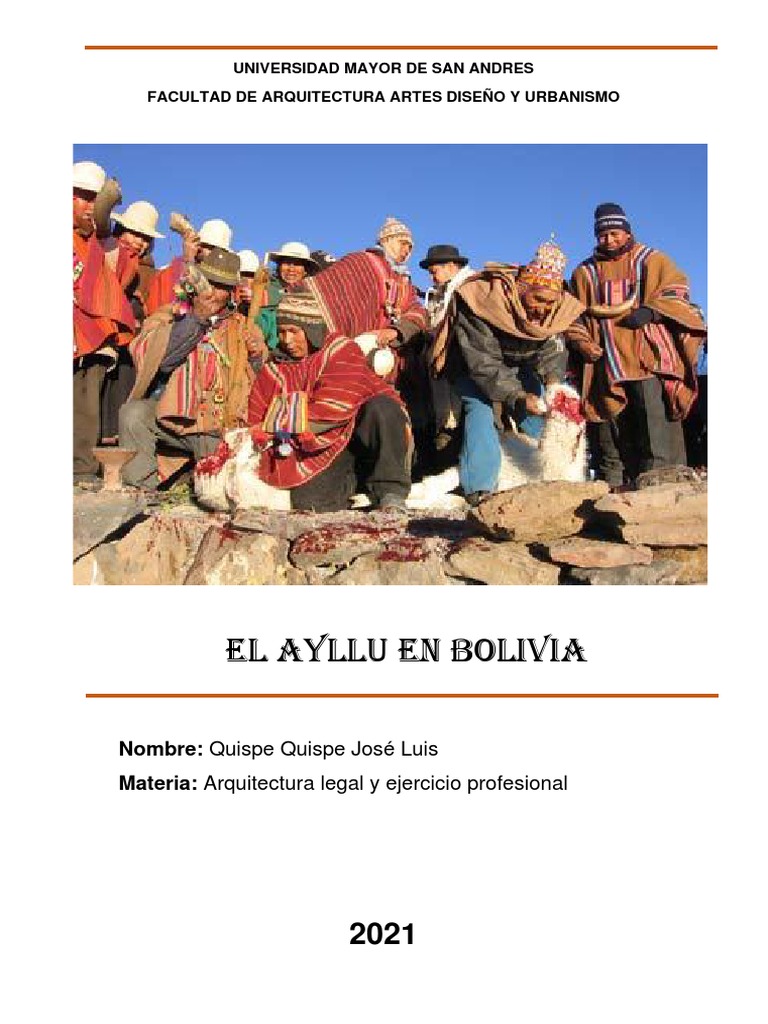 EL AYLLU EN BOLIVIA - PD | PDF | Bolivia | Regulación