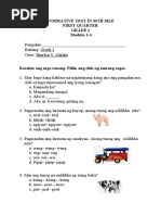 Filipino Module 1 Grade 1 | PDF