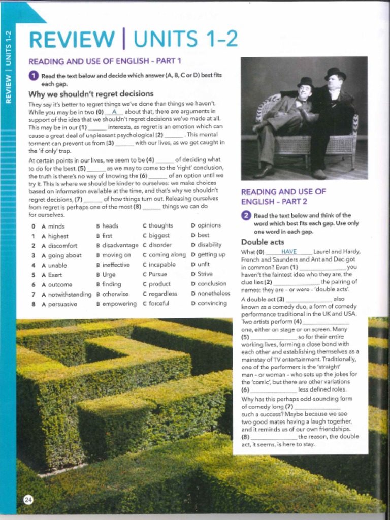 Formula C1 - Test 2 - Reading and Use of English - Parts 1 - 4 | PDF