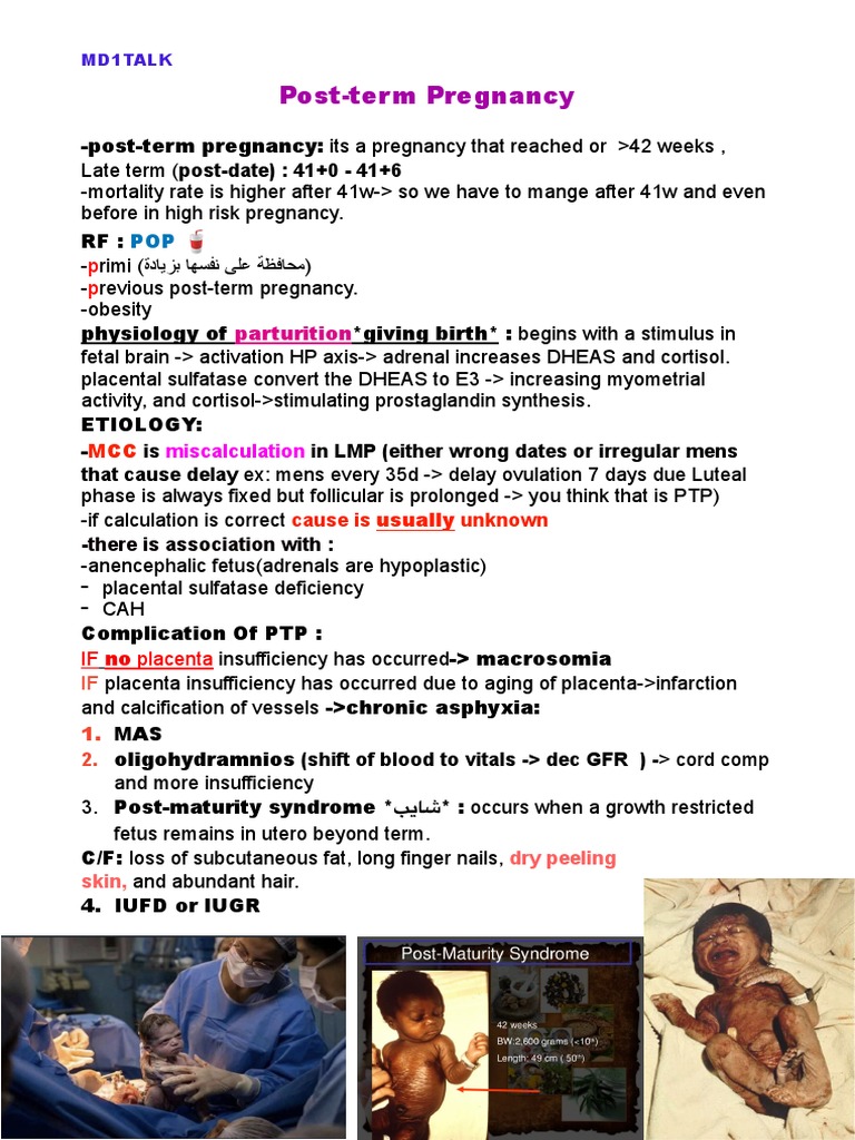 21-Post-Term Pregnancy and Induction of Labour | PDF | Childbirth ...