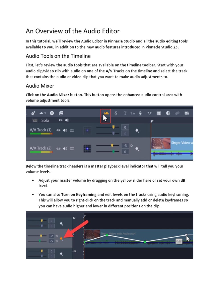 An Overview of The Audio Editor | PDF | Pitch (Music) | Equalization ...
