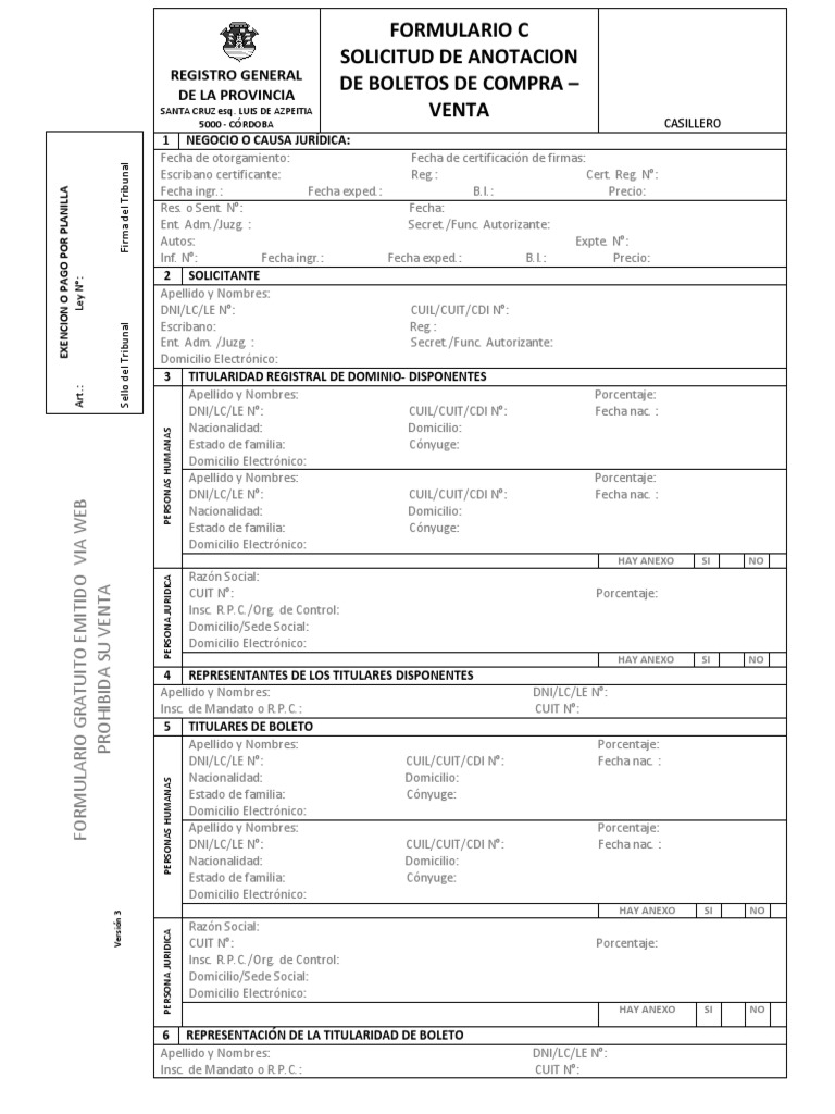 Formulario C.v3 - Unificado Corregido | PDF