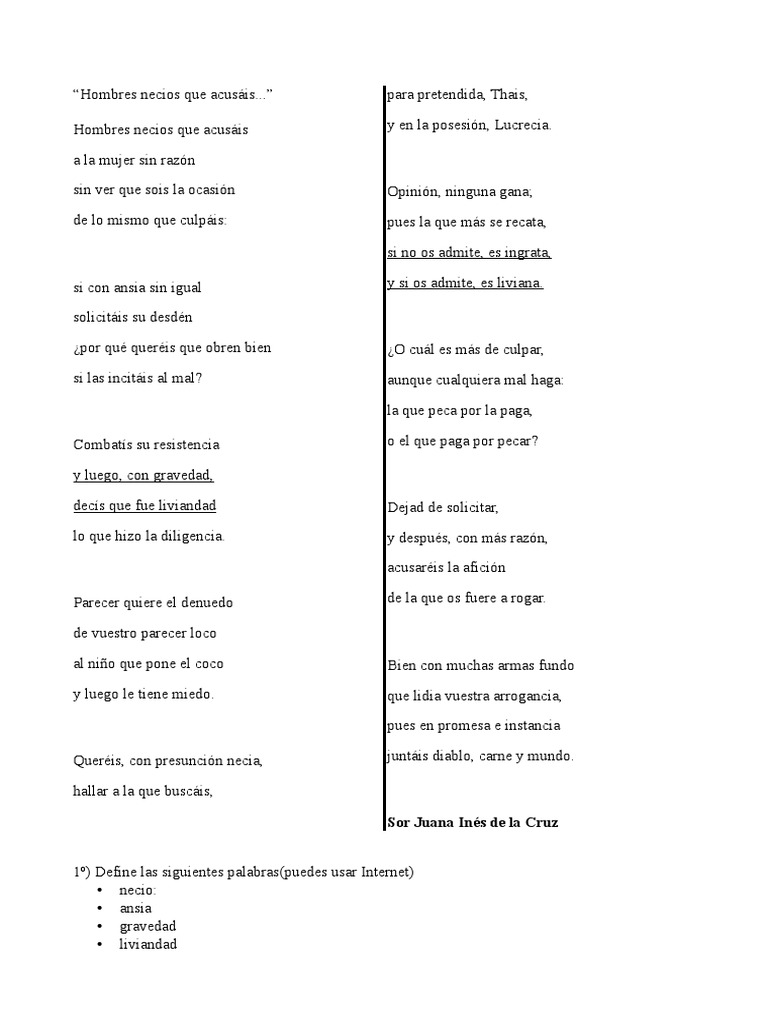 Hombres Necios Que Acusáis | PDF