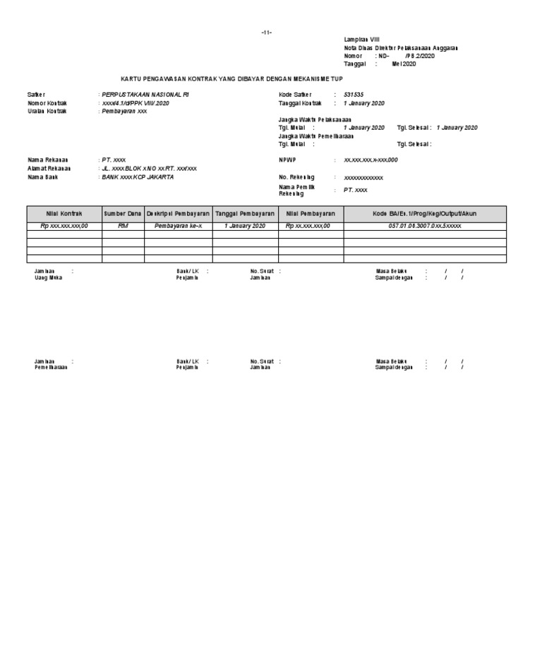 Format Karwas Tup | PDF