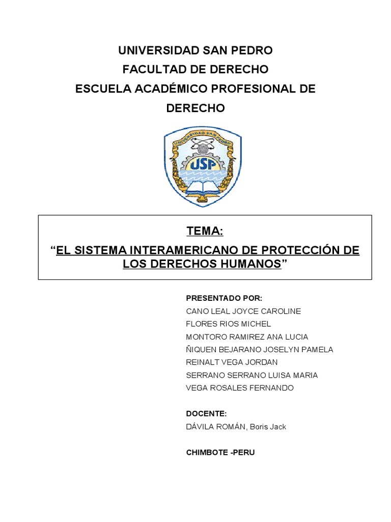 El Sistema Interamericano De Protección De Los Derechos Humanos Pdf 2344