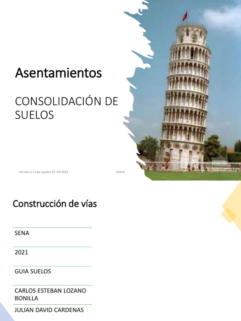 Consolidación y Asentamiento | PDF | Ingeniero civil | Física Aplicada ...