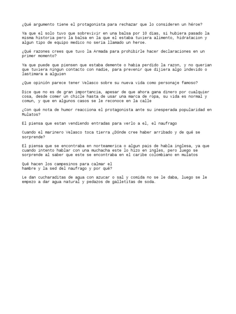 Respuestas Plan Lector | PDF