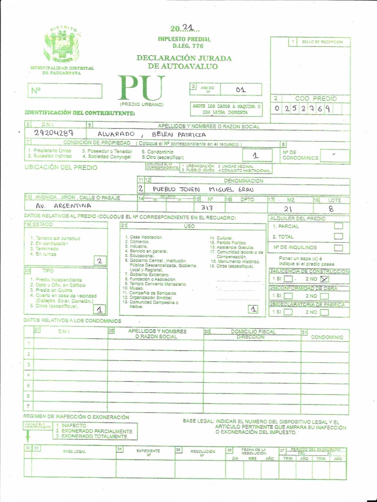 Formato Pu y HR | PDF