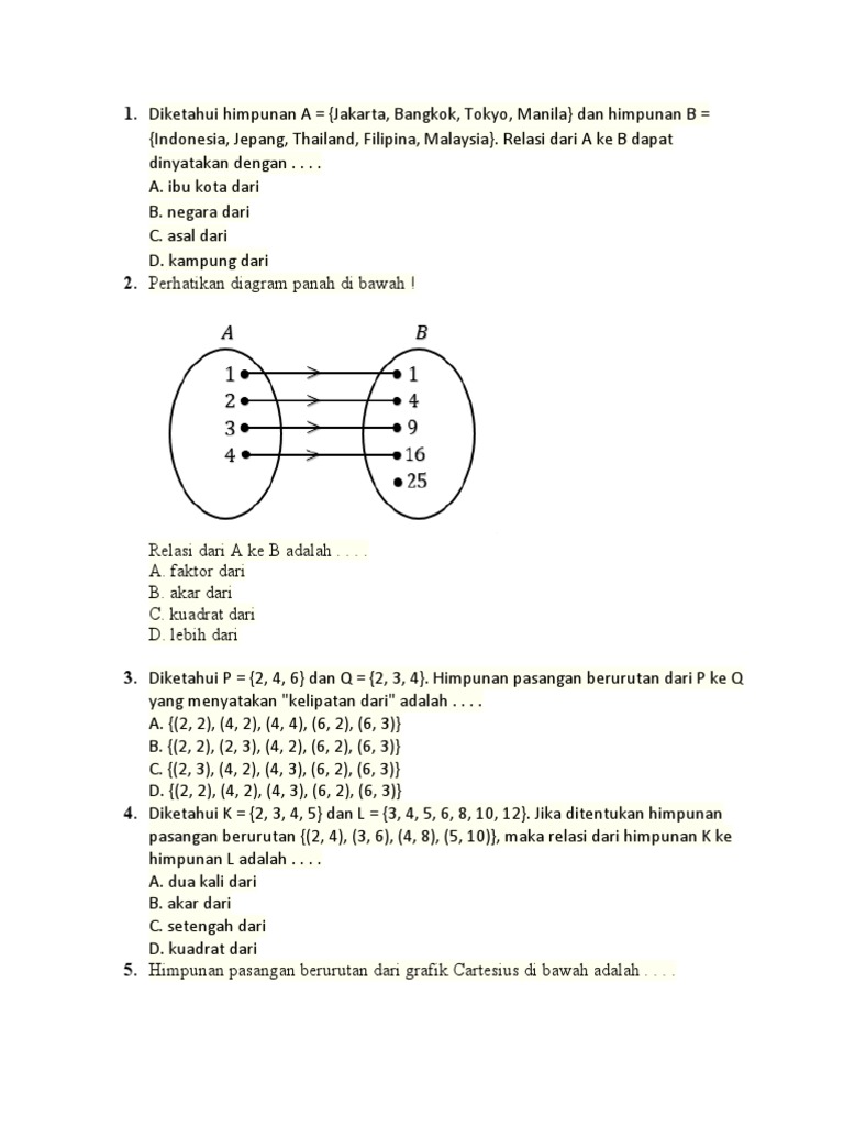 Lat Relasi Fungsi | PDF