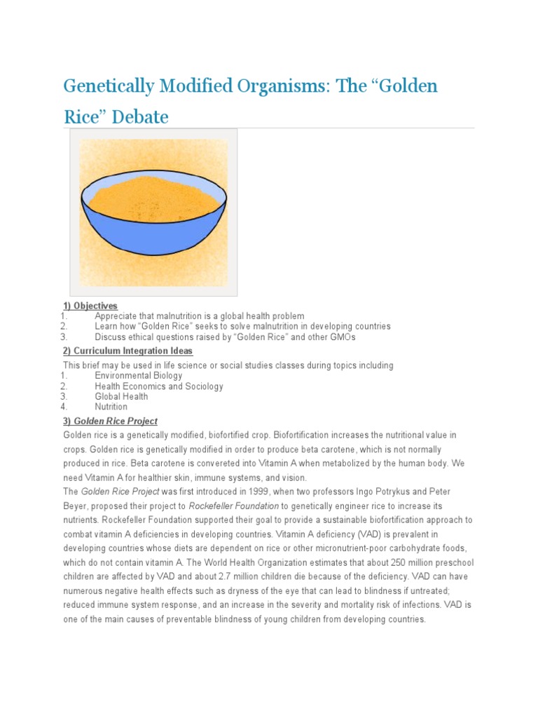 FACTS Genetically Modified Organisms | PDF | Genetically Modified ...