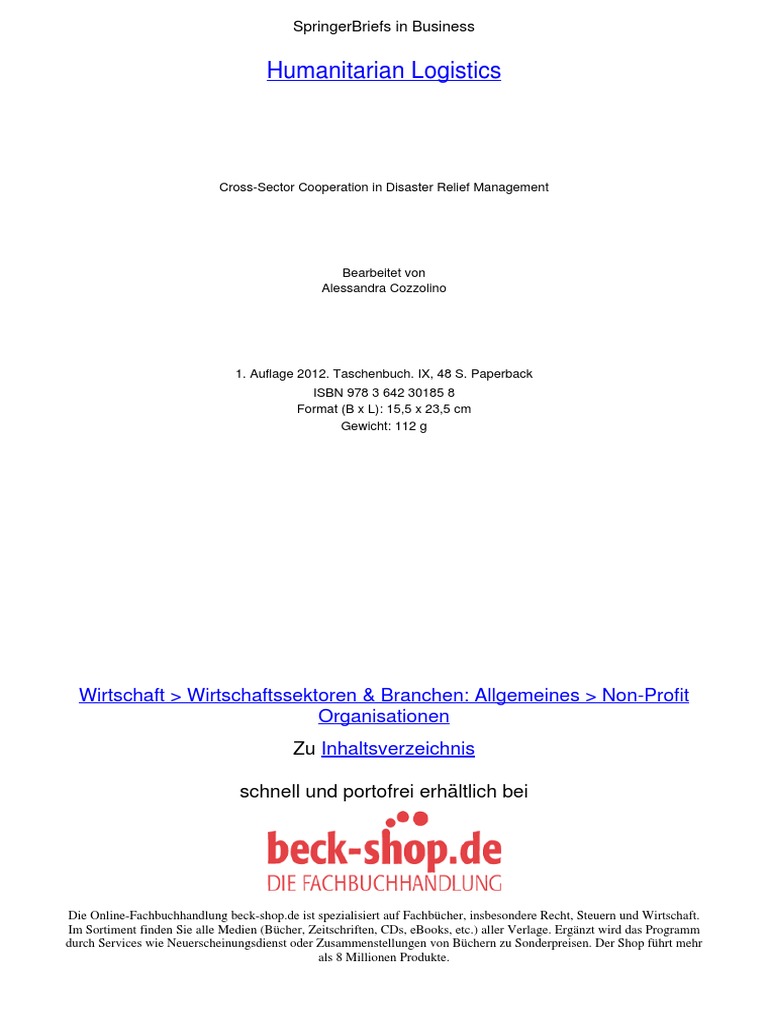 Humanitarian Logistics | PDF | World Food Programme | Logistics