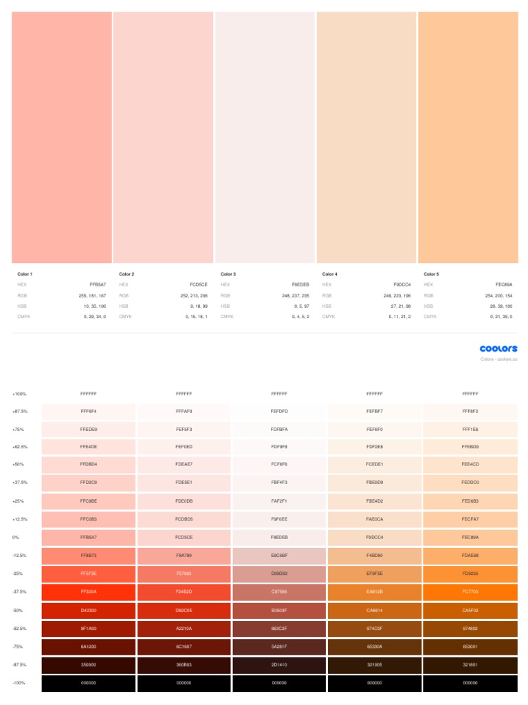 Color 1 Color 2 Color 3 Color 4 Color 5 | PDF | Rgb Color Model ...