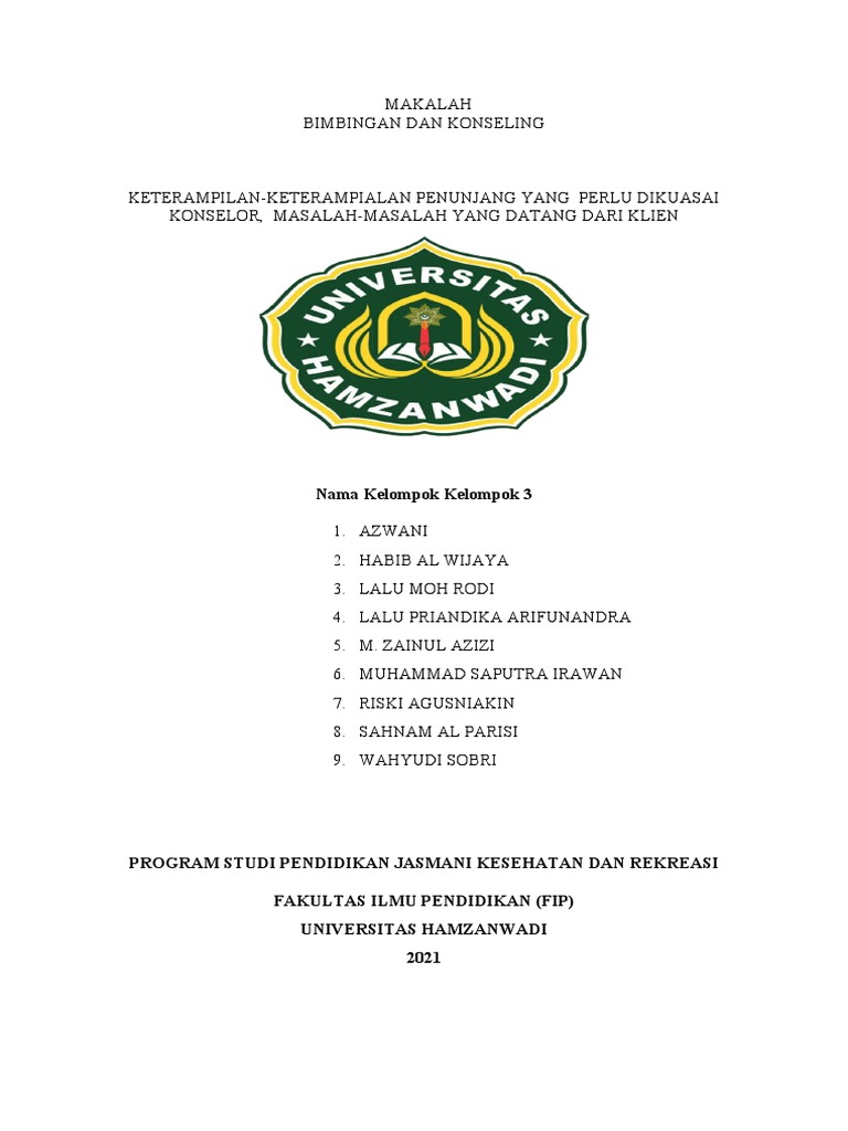 Makalah Bimbingan Dan Konseling | PDF | Karier & Perkembangan