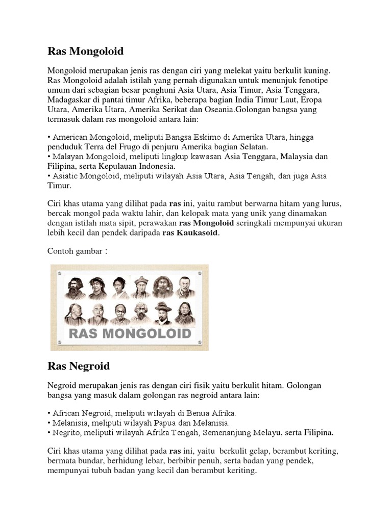 Tugas Mengenai Jenis Ras | PDF