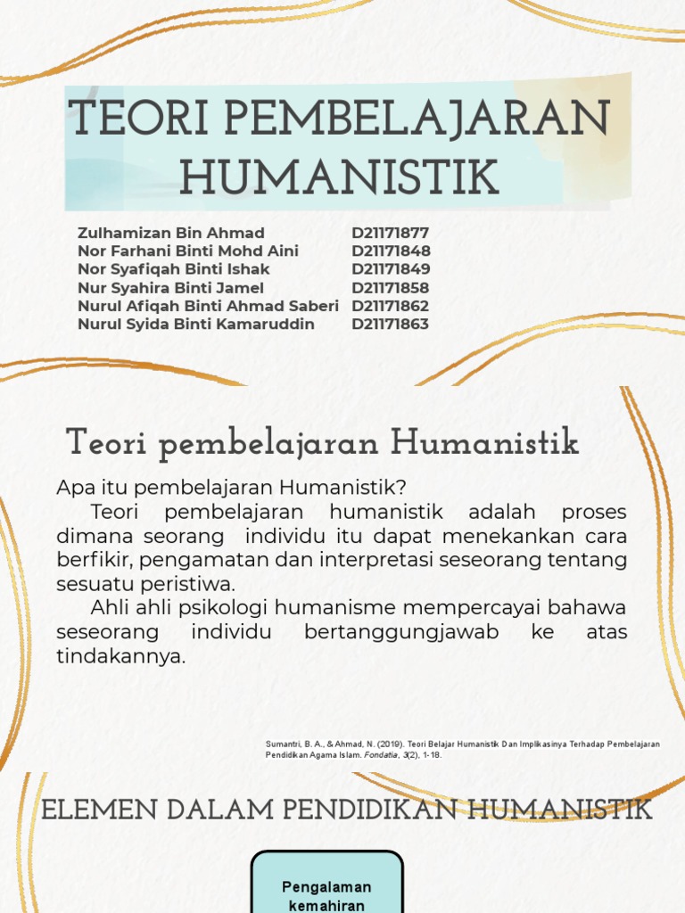 Psikologi - Teori Pembelajaran Humanistik | PDF