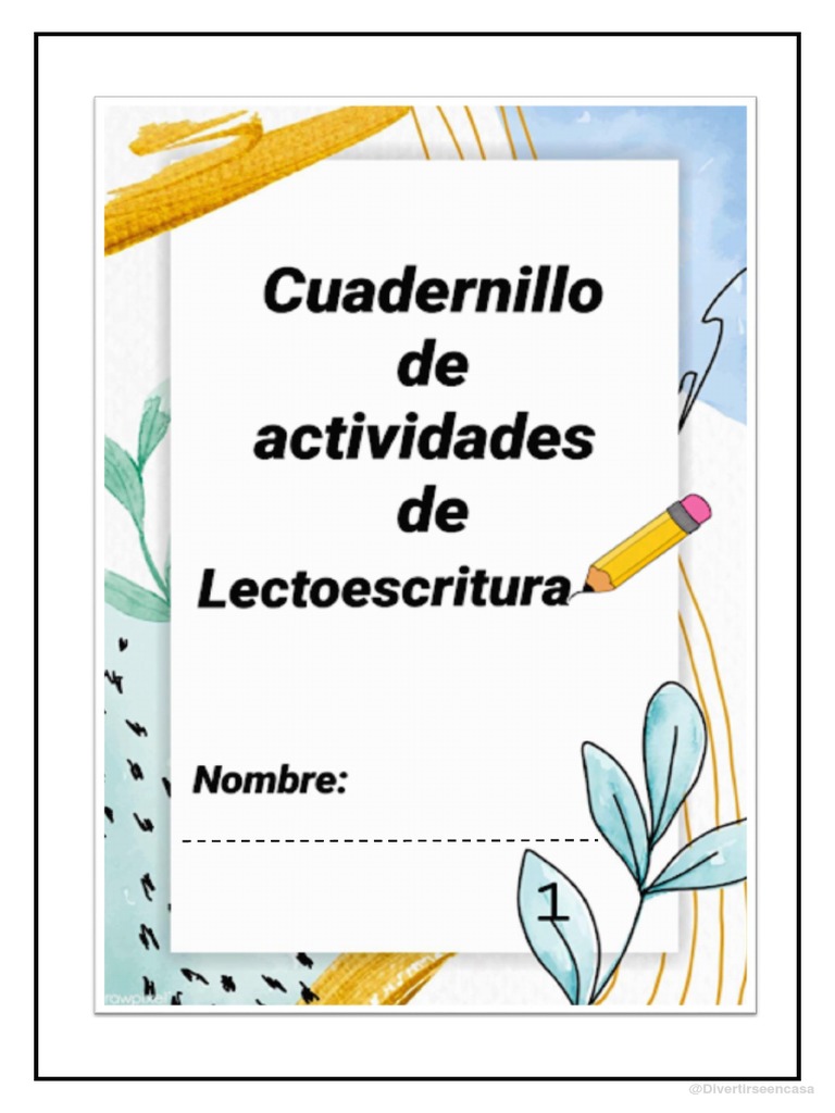 Cuadernillo Lectoescritura NIVEL 1 | PDF | Escritura