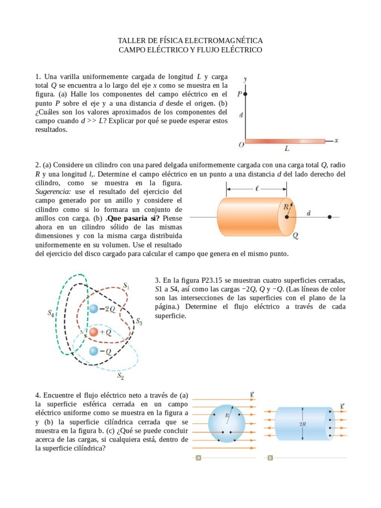 Taller 2 Física 2 2020 - 1 | PDF | Campo eléctrico | Física teórica