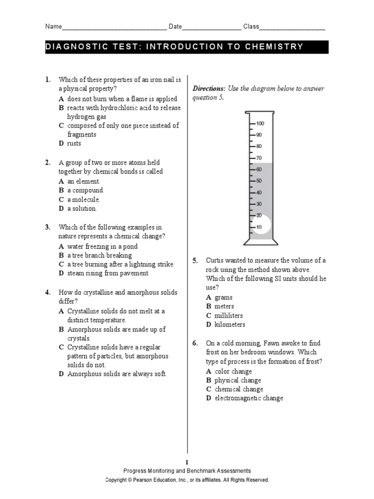 Diagnostic Review | PDF | Chemistry | Chemical Bond
