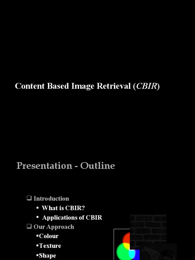 Content Based Image Retrieval (CBIR) | PDF | Texture Mapping | Computer Vision