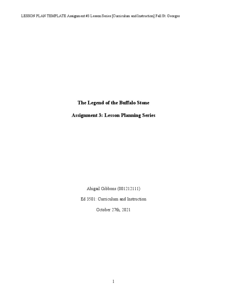 Abigail Gibbons Lesson 3 | PDF | Lesson Plan | Teachers