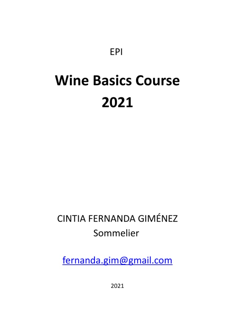 Wine Basics | PDF | Viticulture | Vitis