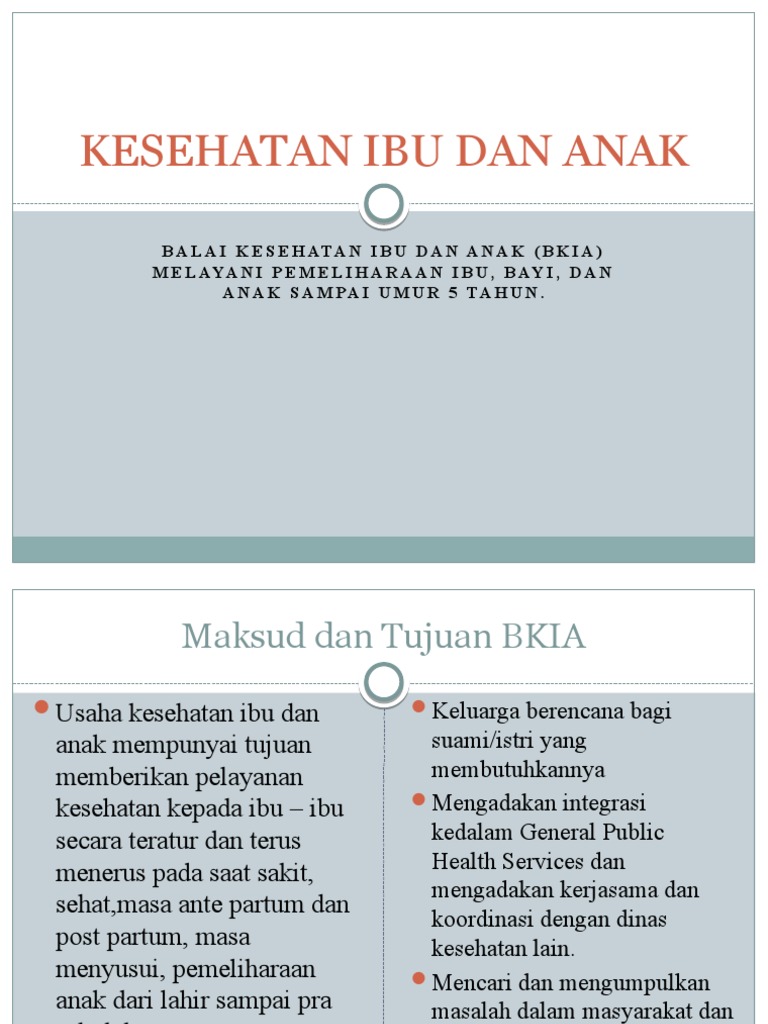 Pelayanan Kesehatan Ibu dan Anak BKIA | PDF