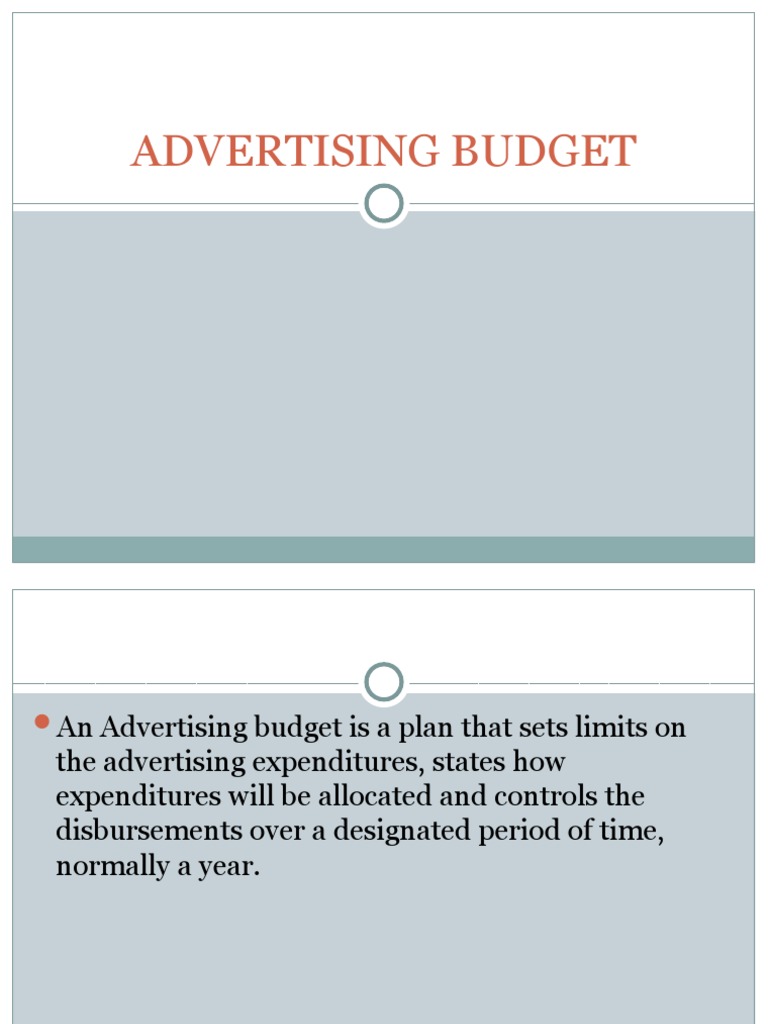 Advertising Budget | PDF | Scientific Method | Budget