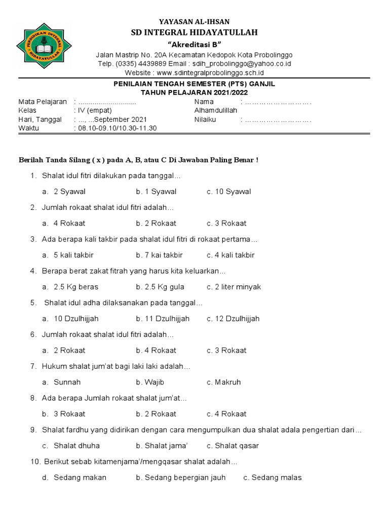 PIB GENAP ABK Soal | PDF