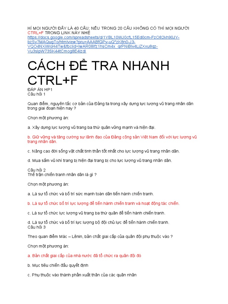 Cách Để Tra Nhanh Ctrl+F | PDF