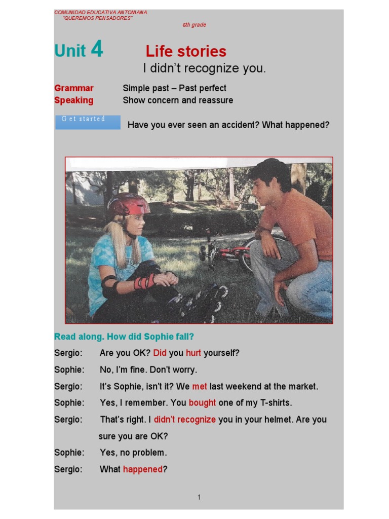 Unit 4 - I Didnt Recognize You (Life Stories) (Complete) | PDF ...