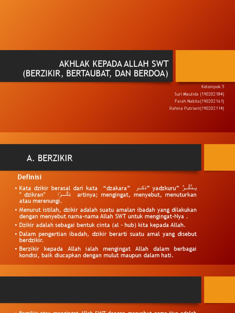 Akhlak Kepada Allah SWT | PDF