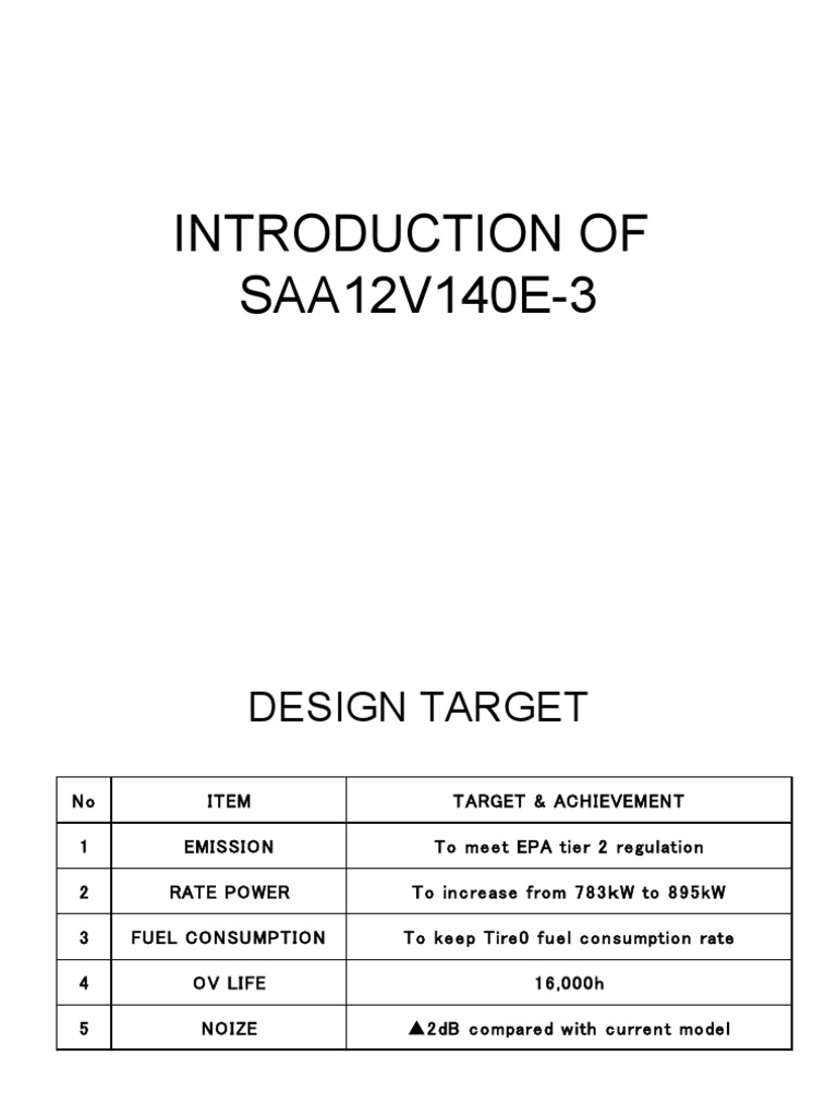 05 HD785-7 Engine 12V140-2 Presentation Part1 | PDF | Turbocharger | Pump