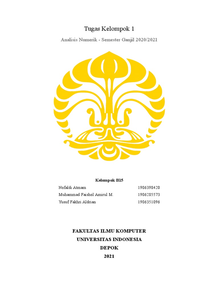 TK1 - B15 Analisis Numerik | PDF