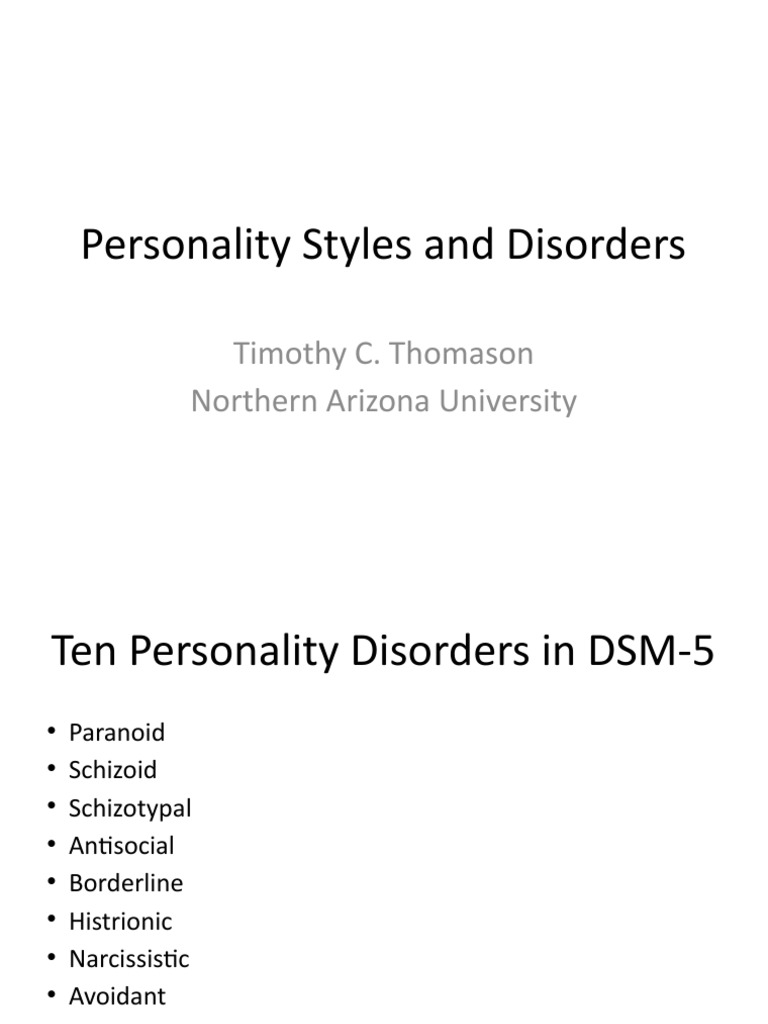 Overview of Personality Disorders | PDF | Personality Disorder ...