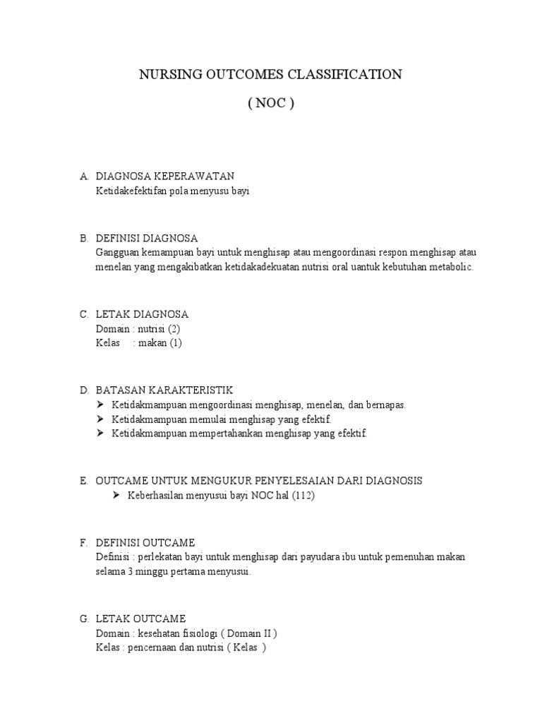 Nursing Outcomes Classification | PDF