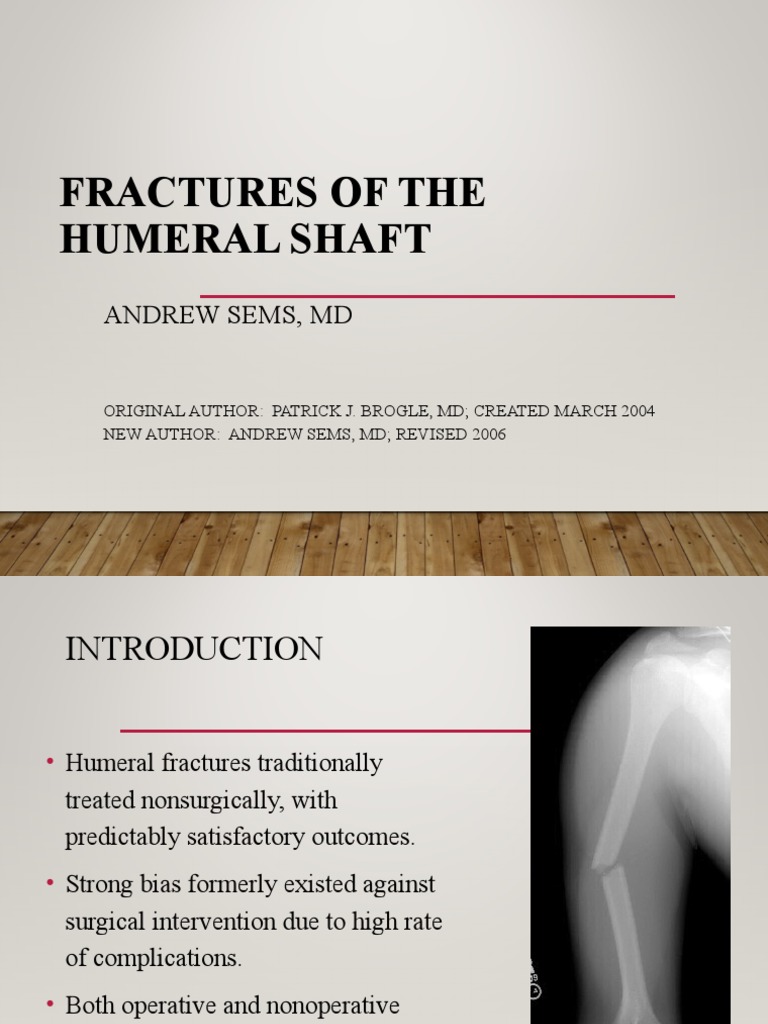 Humeral Shaft Fracture Overview | PDF | Elbow | Shoulder
