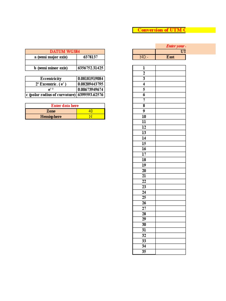 UTM to Latitude and Longitude Conversion | PDF | Latitude | Navigation