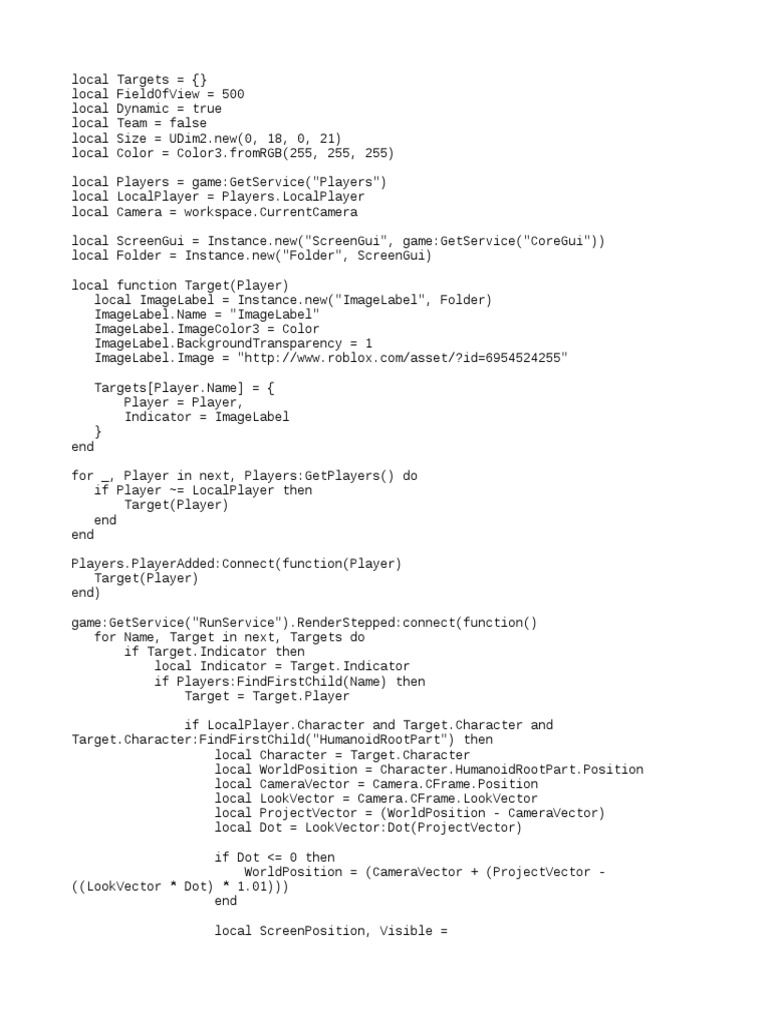 Roblox Offscreen Esp | PDF | Angle | Geometry