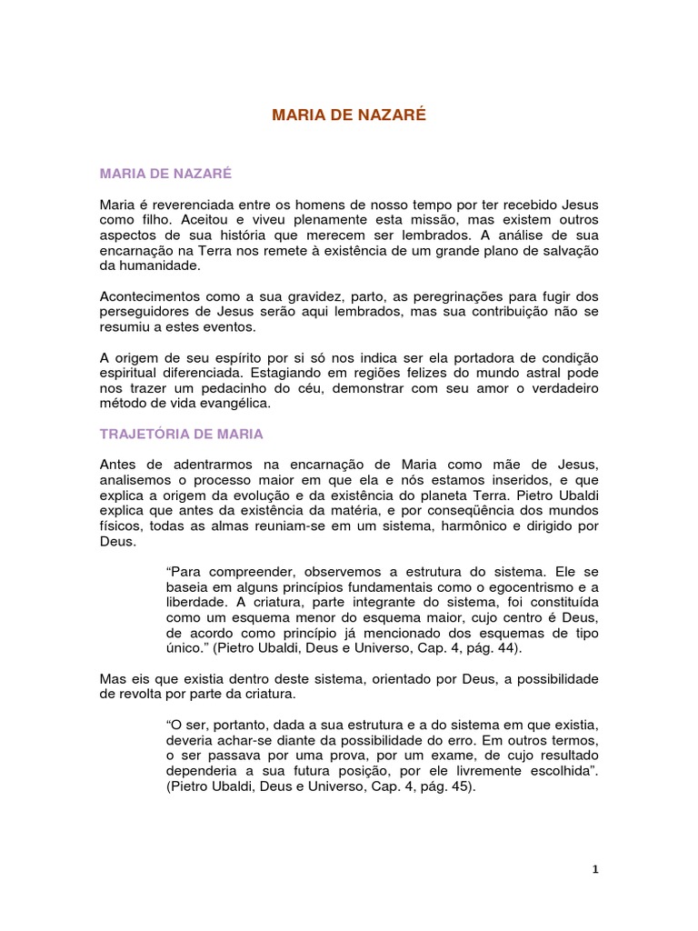 Maria Texto PDF | PDF | Maria, mãe de Jesus | Jesus