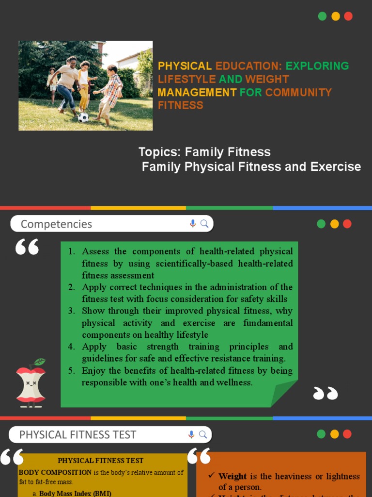 Physical Fitness Ppt-gr.8 | PDF | Physical Fitness | Strength Training